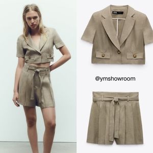 Zara | Shorts | Zara 0 Linen Outfit | Poshmark